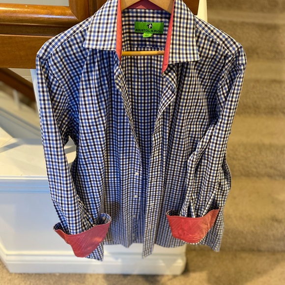 Bristol & Bull | Shirts | Mens Dress Shirt Lovely Red Detail Inside ...